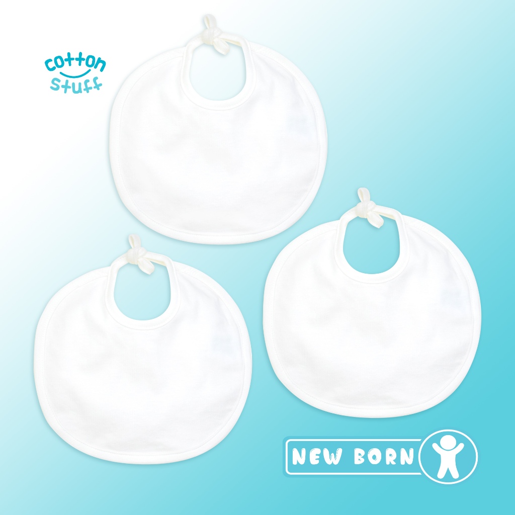 Cotton Stuff - 3-piece Basic Bib (0-12 Months) | Shopee Philippines