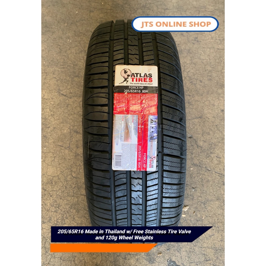 205/65R16 Atlas Made in Thailand w/ Free Stainless Tire Valve and 120g Wheel Weights | Shopee ...