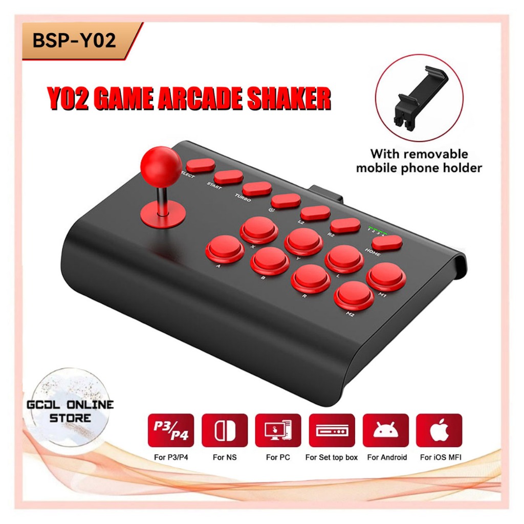 BSP-Y02 Wireless Arcade Stick Games Control Rocker for PS4/PS3 Switch ...