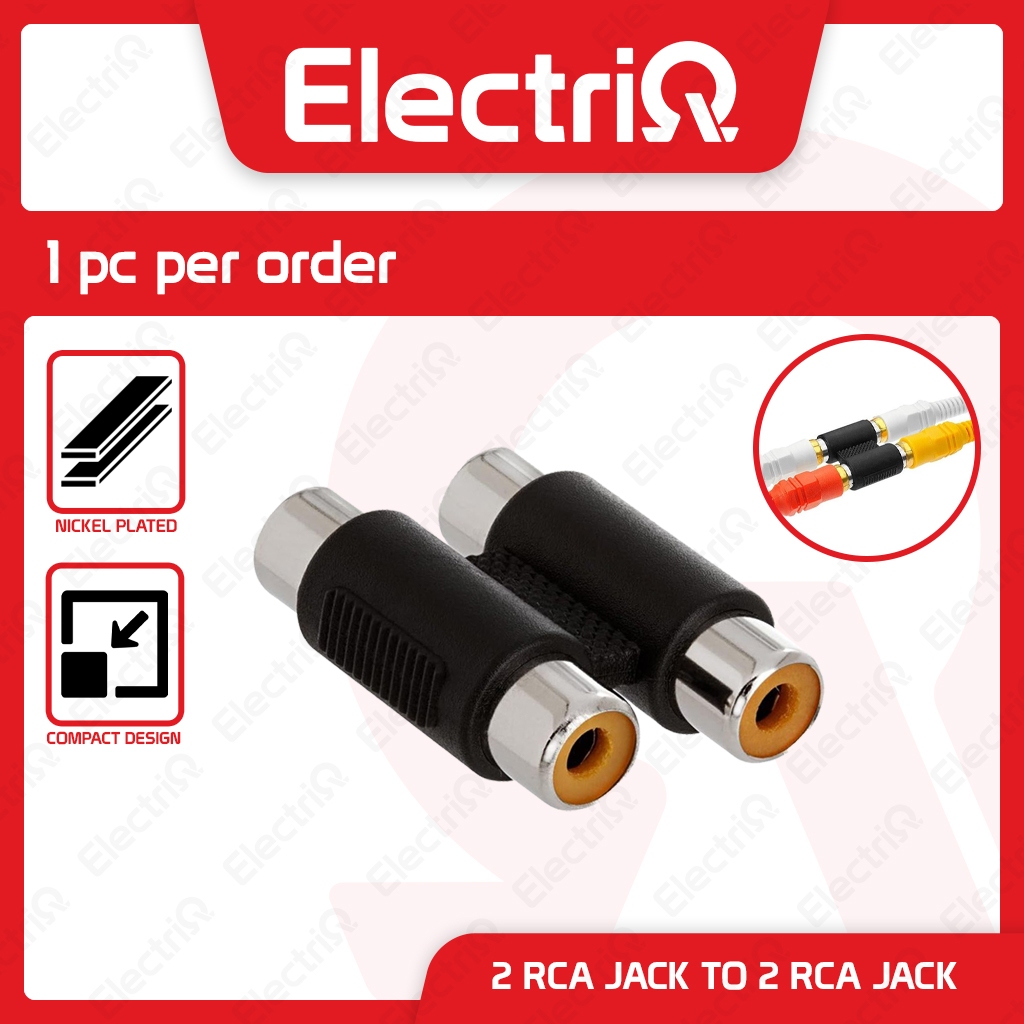 Electriq 2 RCA Jack to 2 RCA Jack Audio & Video Connector Coupler - Dual Female to Female RCA ...