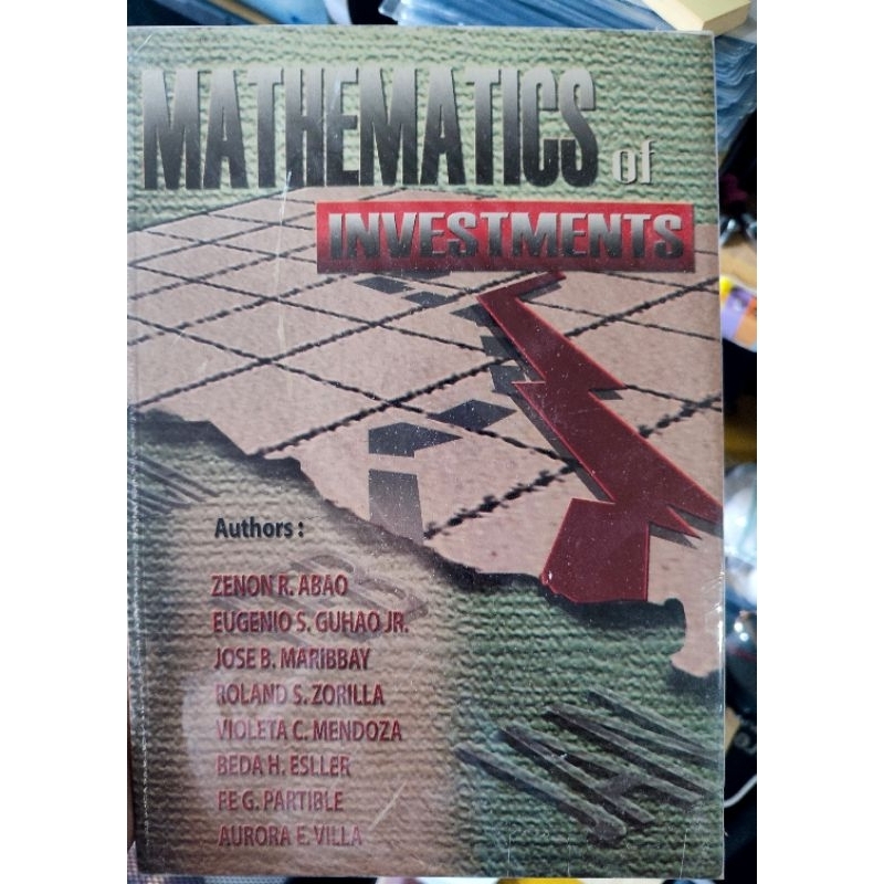 Kalibruhan: Mathematics of Investment by Abao (math/business/textbook ...