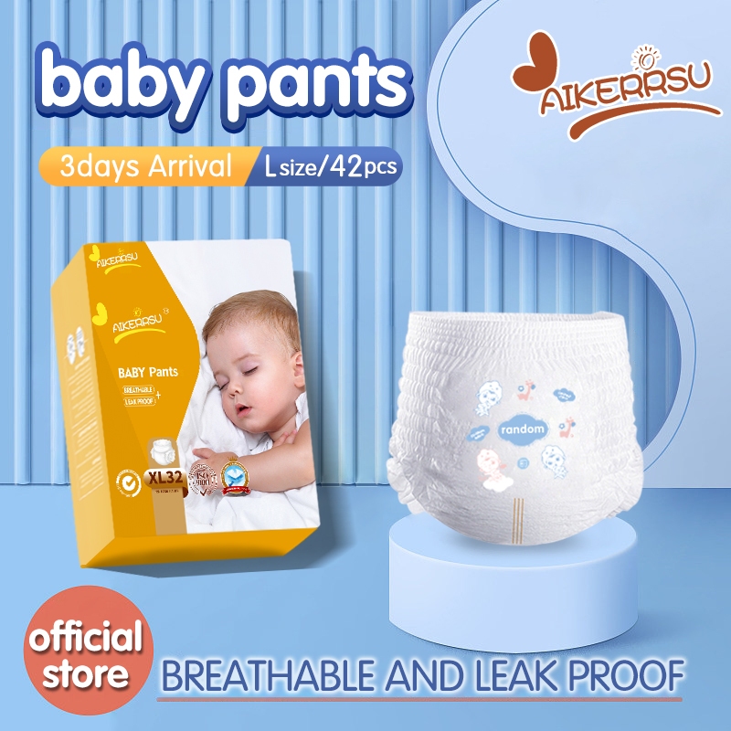 AIKERRSU Breathable Baby Disposable Diapers Magic Tape and Pullups ...