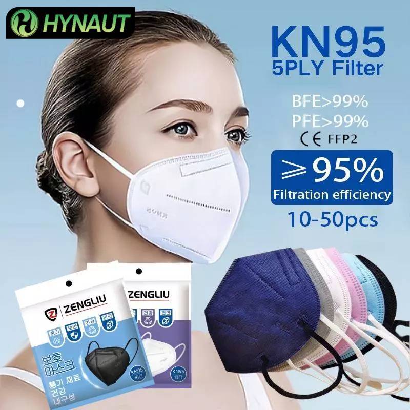 100Pcs Kn95 Face Mask 5Ply Disposable Original Mask Anti Viral Mask ...