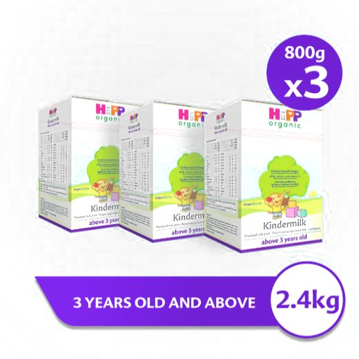 HiPP Organic Kindermilk Above 3 years Old 800g x 3 | Shopee Philippines