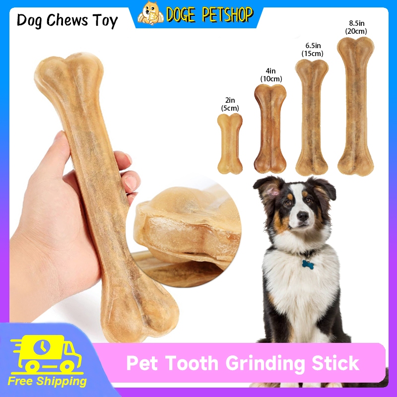 Doge Dog Chews Toys Molar Healthy Teeth Chewing Cowhide Bones Pet Tooth ...