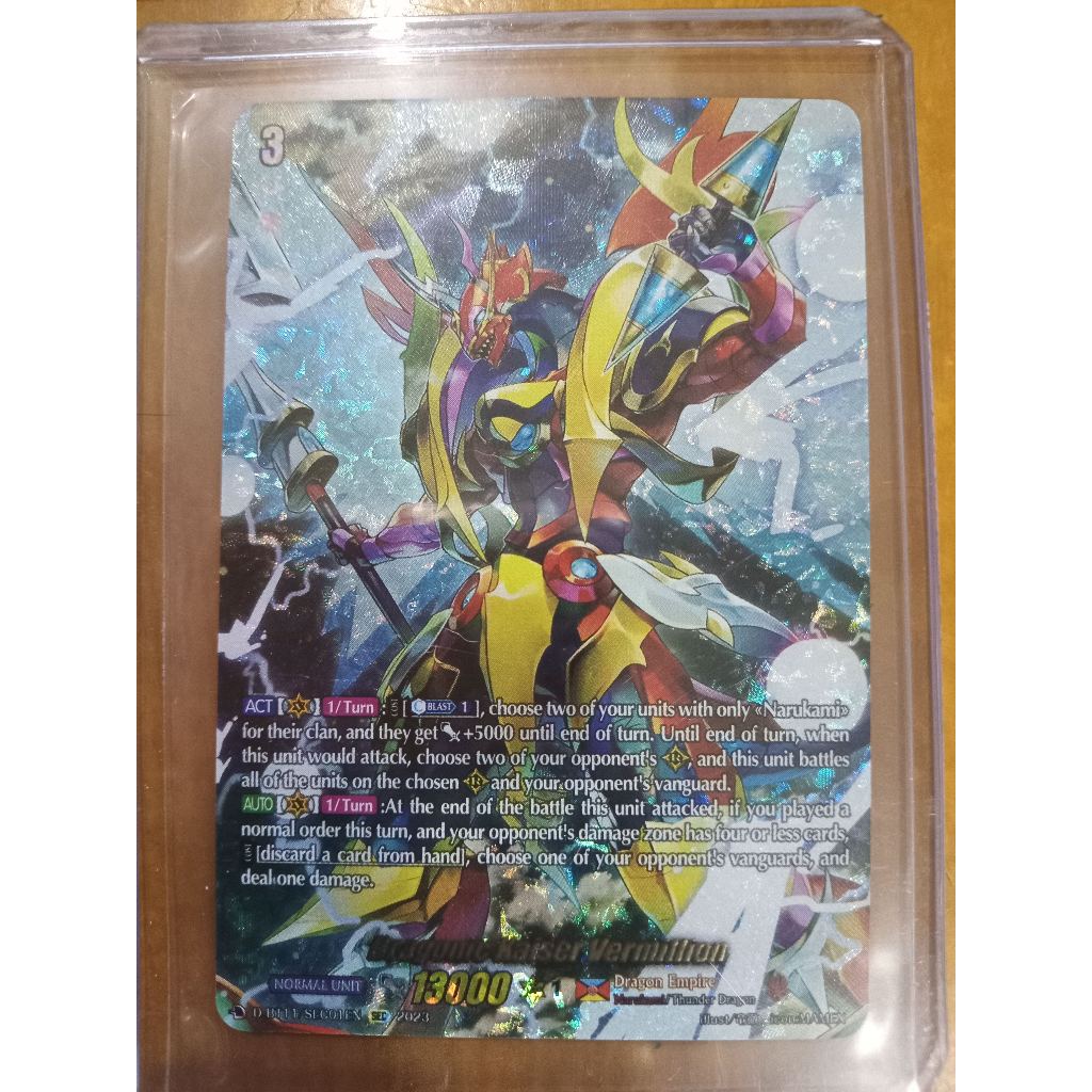 CFV SEC Dragonic Kaiser Vermillion D-BT11 Cardfight Vanguard English Dragon Empire | Shopee ...