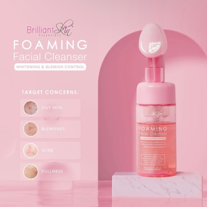 AUTHENTIC BRILLIANT SKIN PINK FOAMING FACIAL CLEANSER 100ml | Shopee ...
