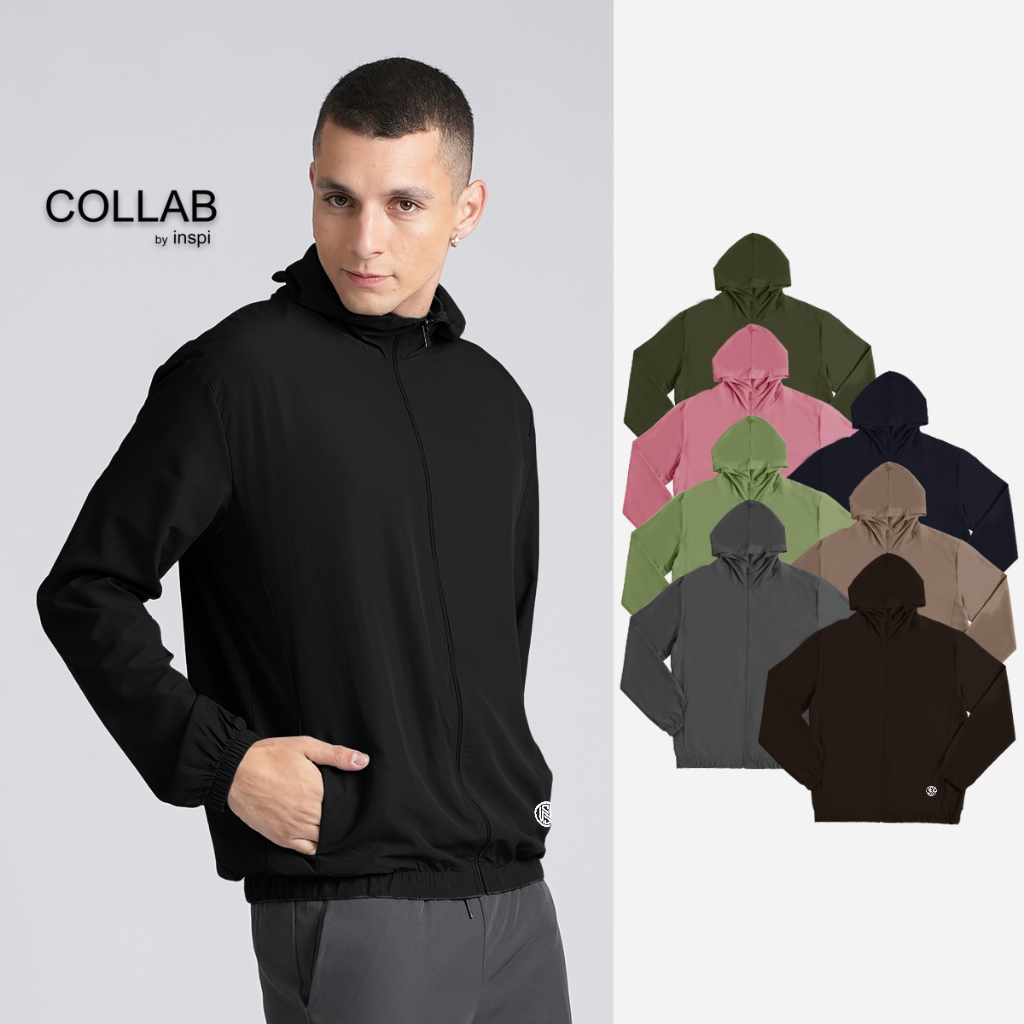 COLLAB By Inspi Windbreaker Bomber Jacket for Men & Women w/ Zipper ...