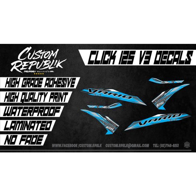 Honda Click 125 V3 VARIO Decals Set | Shopee Philippines