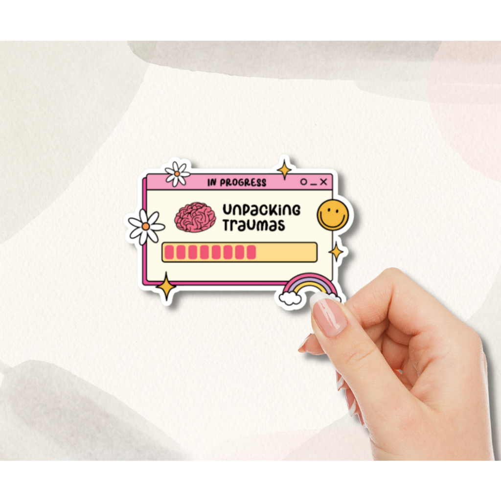 UNPACKING TRAUMAS | Laminated Waterproof Sticker for Tumblers and more ...