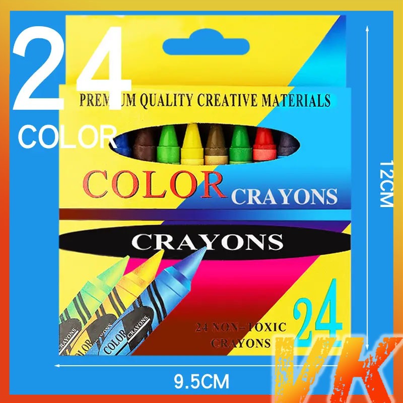 VK 6/8/12/16/24pc Set Generic Crayon Crayons Set School Supplies Art ...