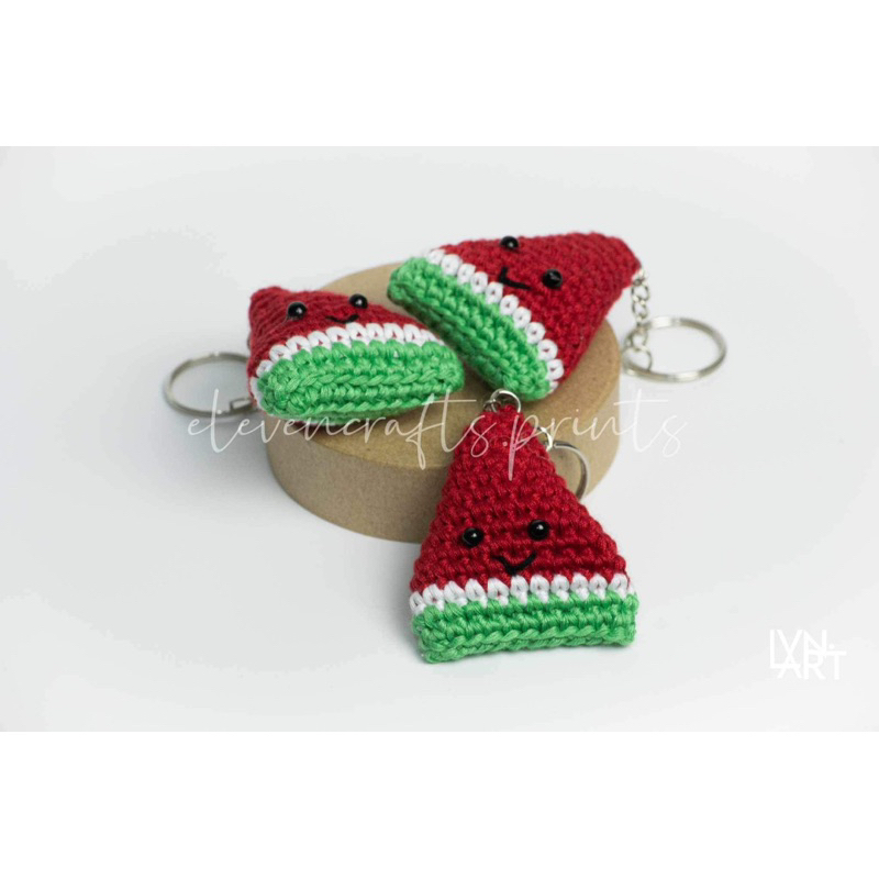 Crochet Watermelon Keychain(1pc) | Shopee Philippines