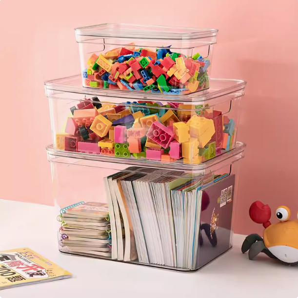 LEGO brick toy classification storage box dustproof snack transparent ...