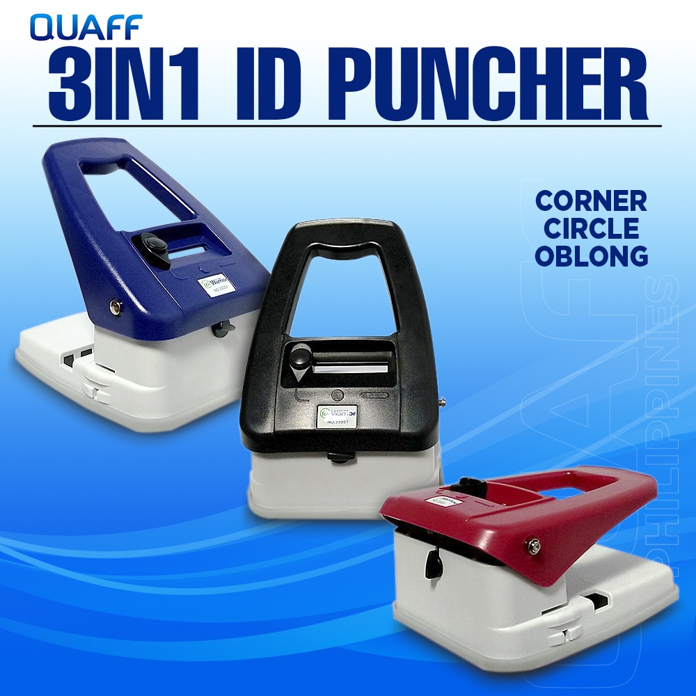 QUAFF 3 in 1 ID Puncher ( Oblong , round , corner ) 3in1 Warrior ...