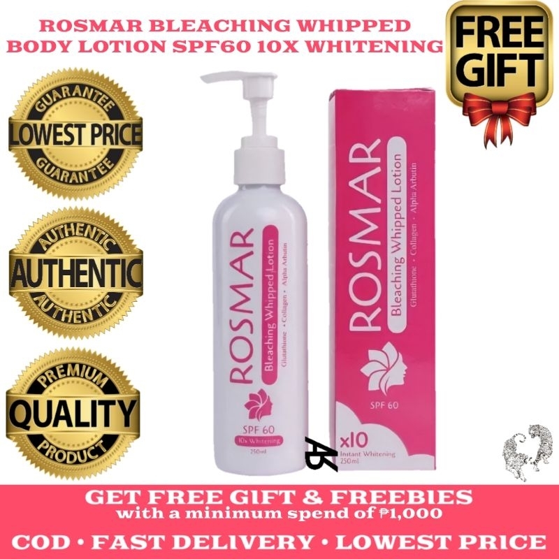 ORIGINAL Rosmar Bleaching Whipped Lotion 250ml 10x WHITENING Body ...