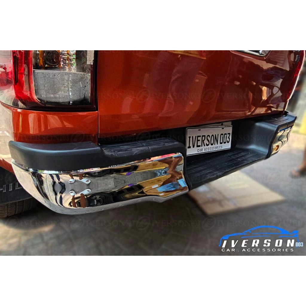 Toyota Hilux Conquest Revo 2015 to 2020 Black Chrome Rear Bar Rear ...