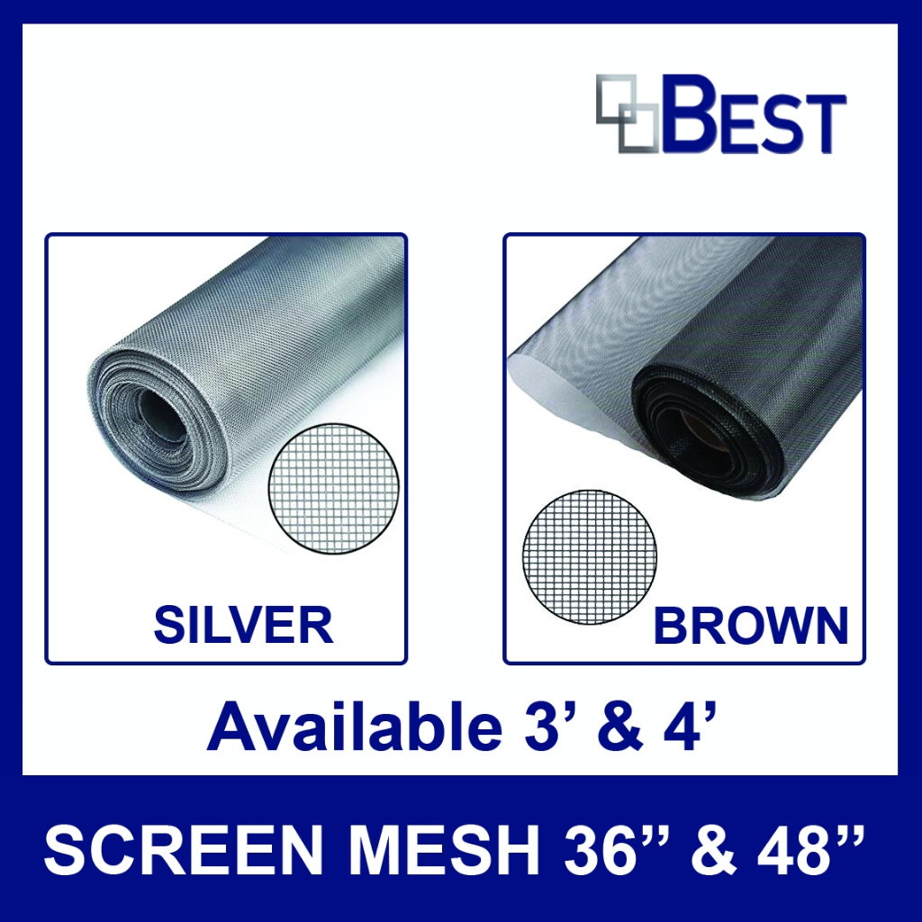 Aluminum Screen Mesh Silver Brown Insect Screen (1 Roll) | Shopee ...