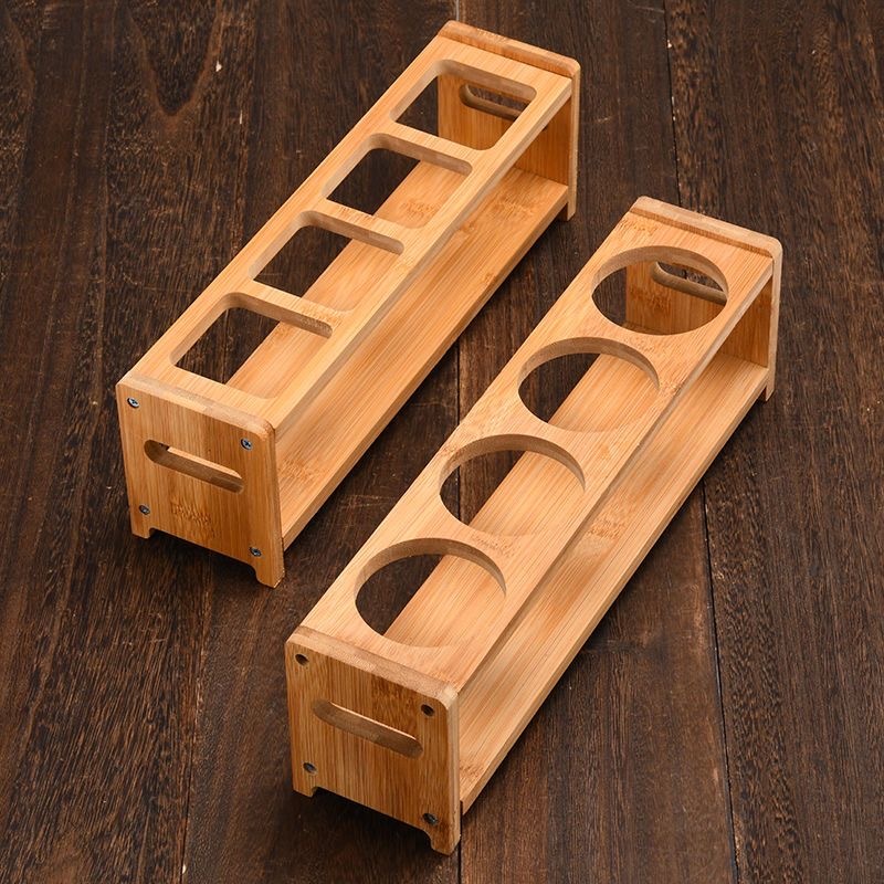 Kitchen oil bottle rack seasoning storage rack creative bamboo shelf ...
