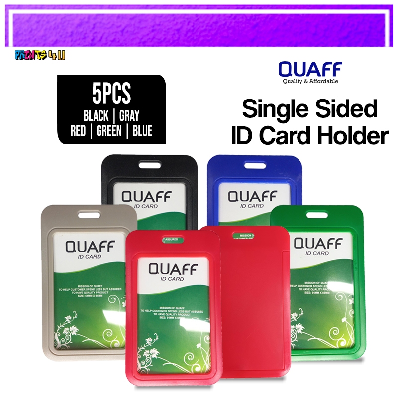 5pcs Vertical QUAFF ID Holder Single sided PP Card Holder C-593V ...