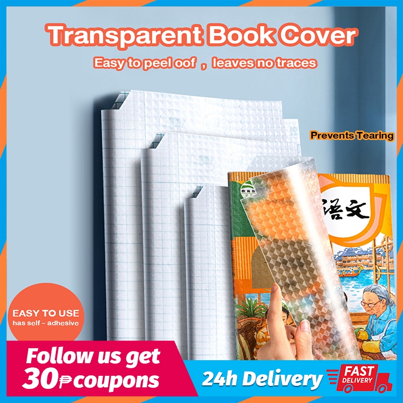 10 Sheets Self-adhesive Book Wrap Book Cover Film Diamond Wrapper ...