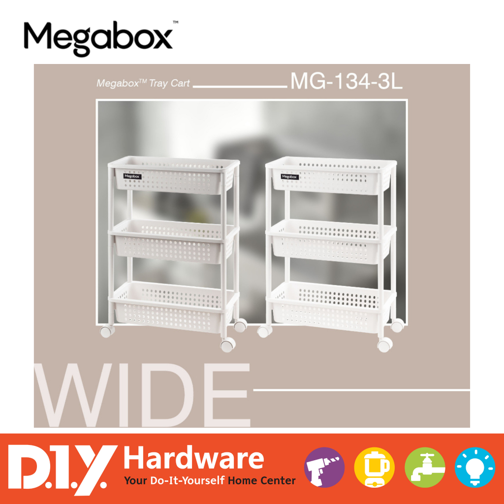 MEGABOX by DIY Hardware MG-134 Wide Tray Cart 3 Layers | Shopee Philippines