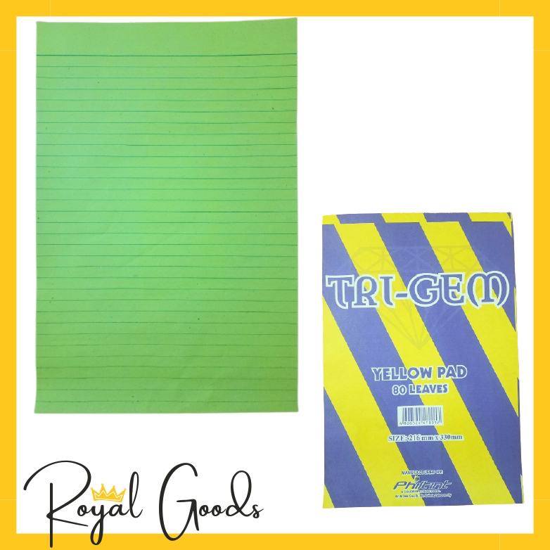 Mica, Achiever and Tri-Gem Yellow Pad (80 leaves) | Shopee Philippines