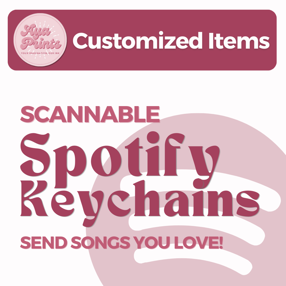CUSTOMIZABLE SPOTIFY SCANNABLE KEYCHAIN - Acrylic Rectangle Design | Shopee Philippines
