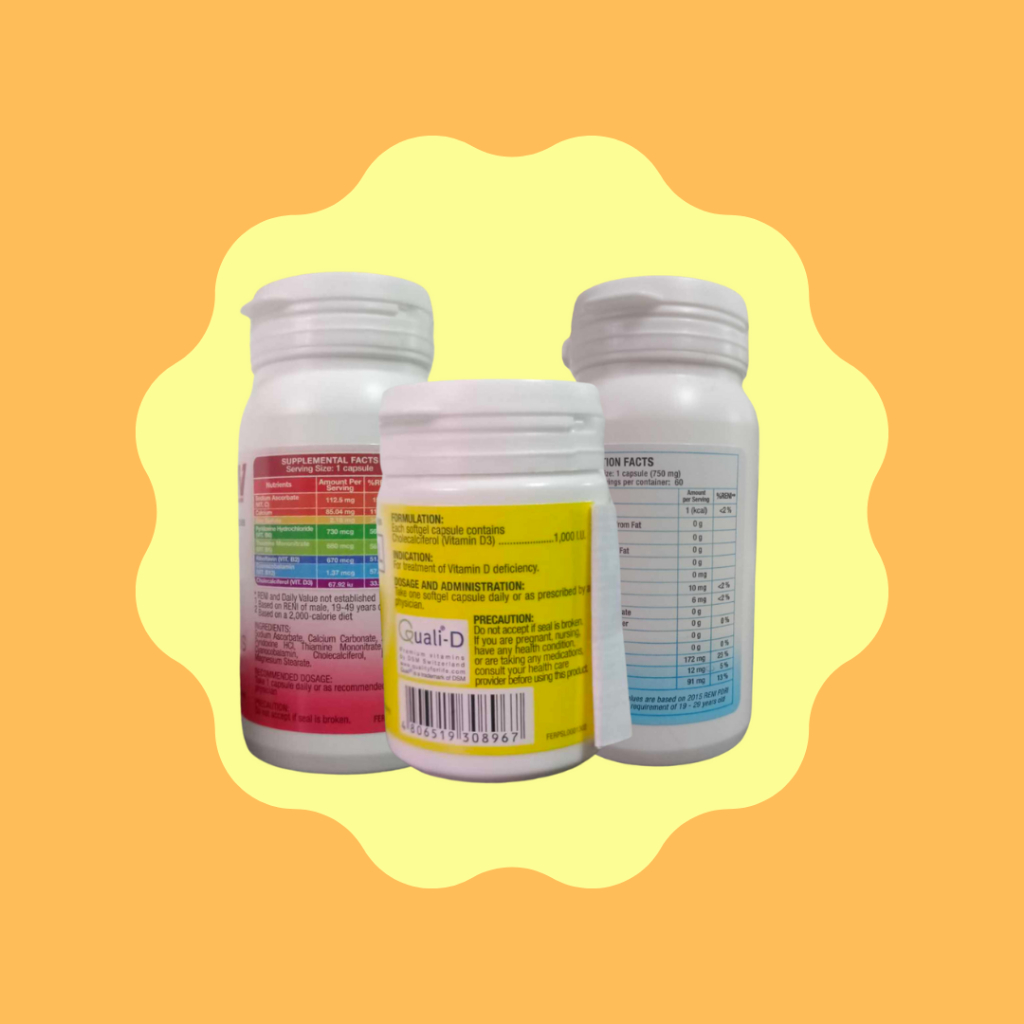 Trio Vitamin D 60 softgels, Vitamin B complex 60 capsules, Calcium 60 ...