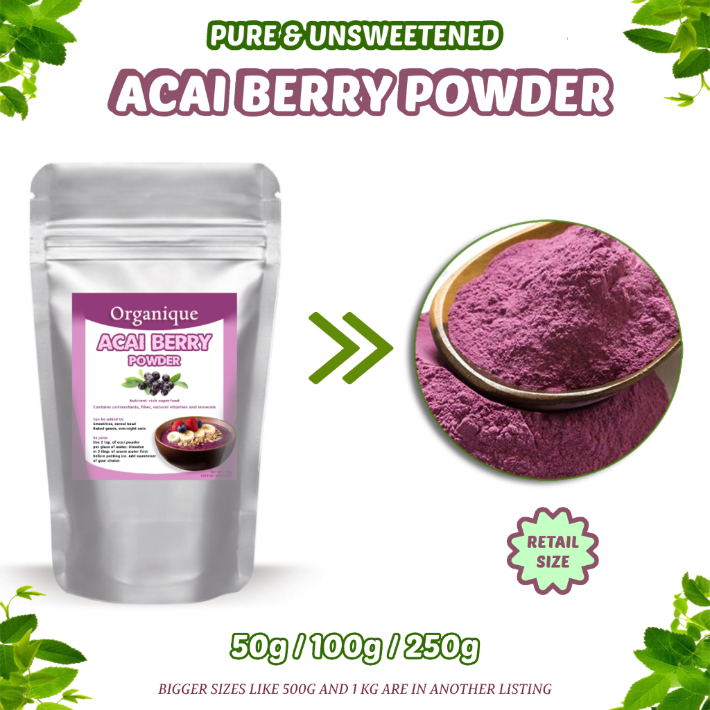 Zenfiber Organic Acai Berry Powder - 250g / 100g / 50g | Shopee Philippines