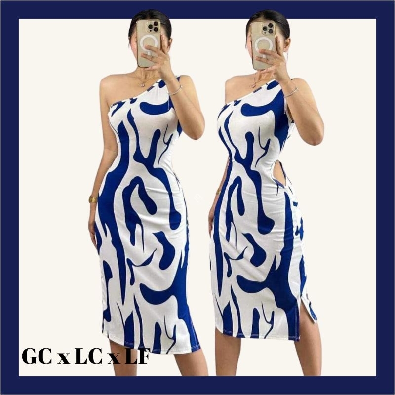 BUBBLES Plain Printed Knitted One Side Shoulder Sleeveless Belly Cut ...