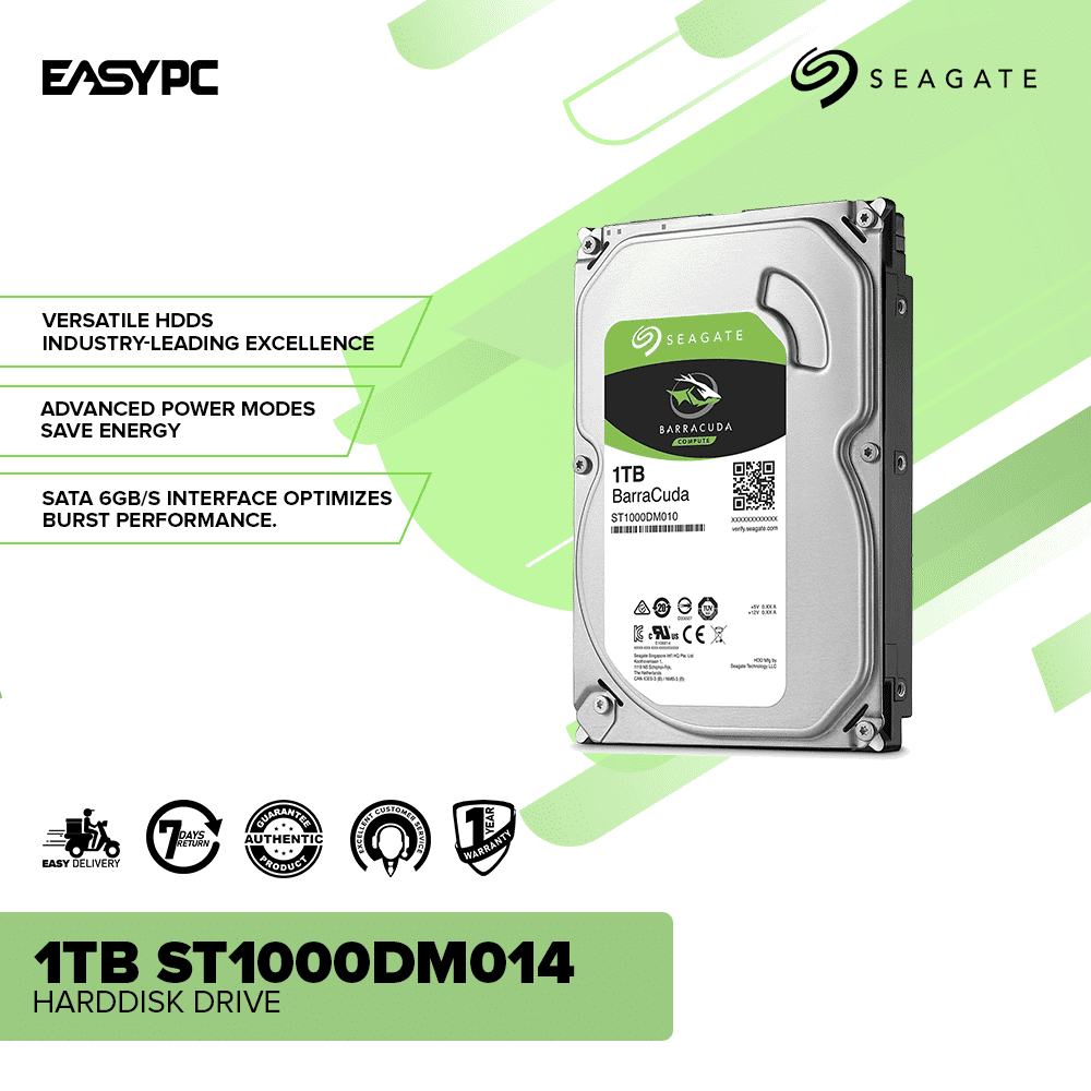 EasyPC| Seagate Barracuda 1TB ST1000DM010 and ST1000DM014 3.5 SATA Hard Disk Drive | Shopee ...