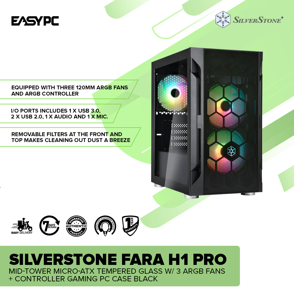EasyPC| Silverstone FARA H1 PRO and R1 PRO PC Case with 3 and 4 ARGB ...