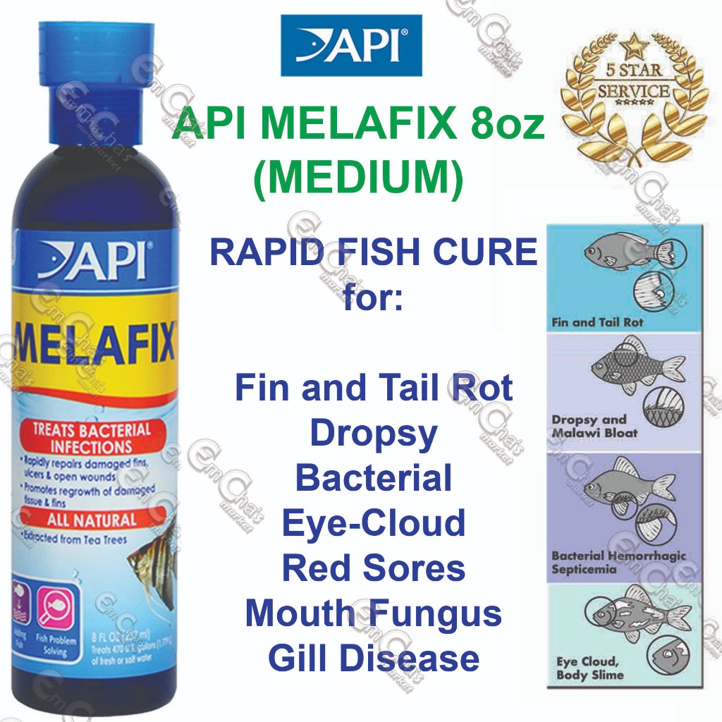 API Melafix 8oz (MEDIUM) Fish Cure Rapid Treatment for Fish Infections ...