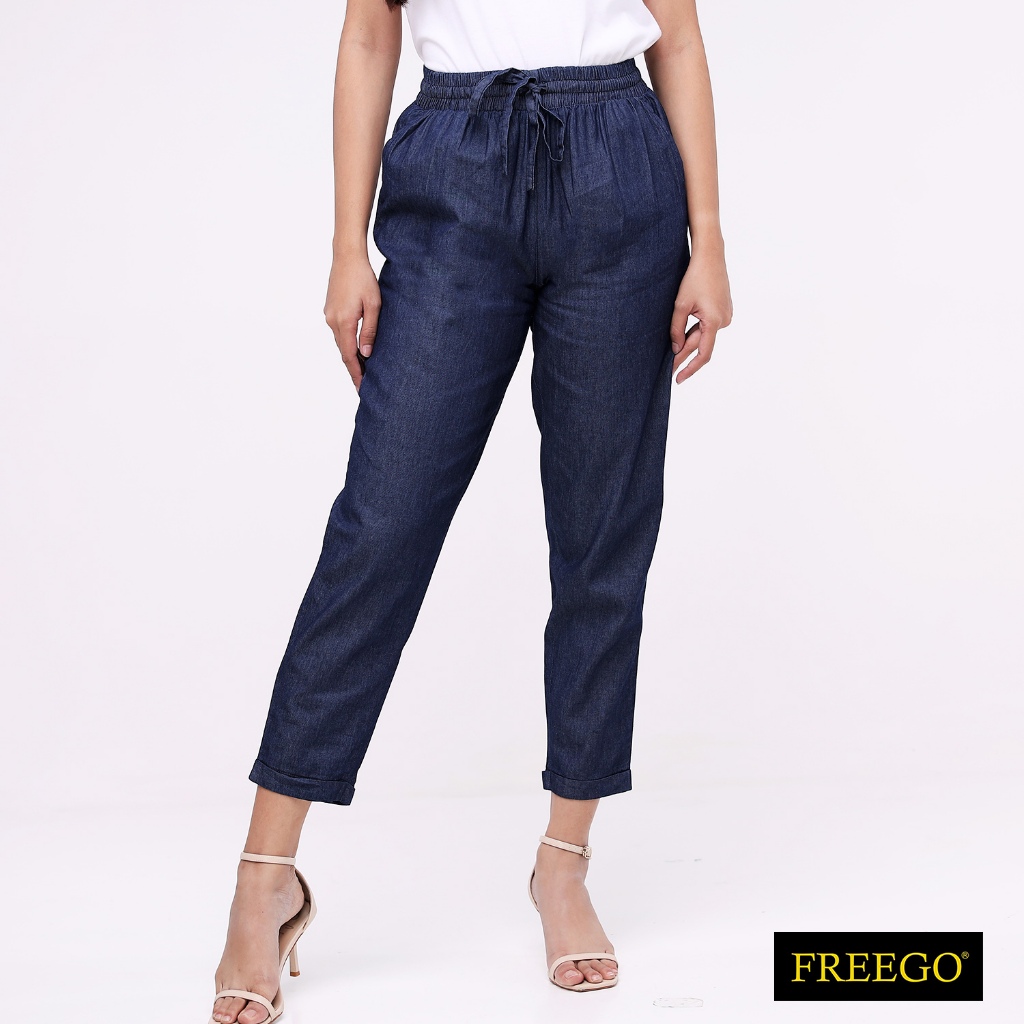 Freego Ladies Chambray Trouser Ladies ASB42-0021 | Shopee Philippines