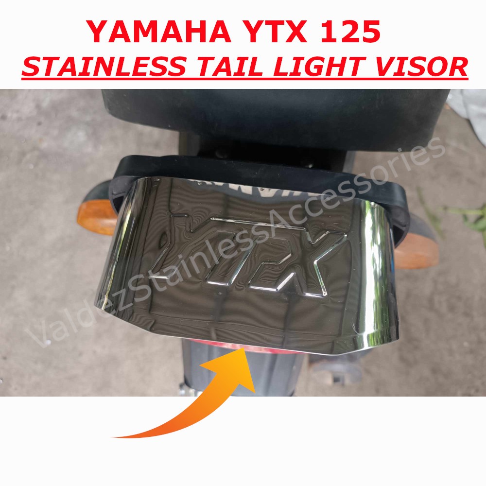 YAMAHA YTX 125, STAINLESS TAIL LIGHT VISOR , SUPPORT AND DESIGN ...