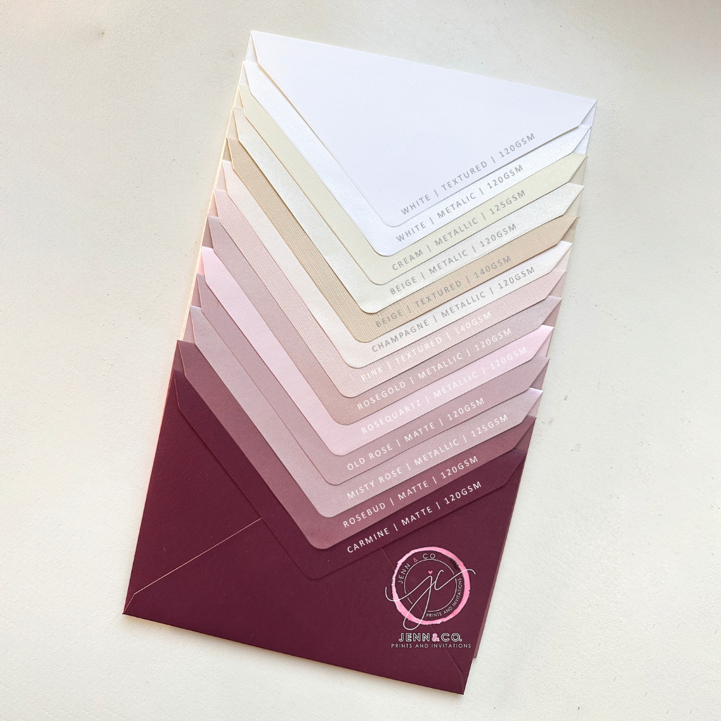 10pcs per pack wedding envelopes 5x7 5R sage green, old rose, dusty ...