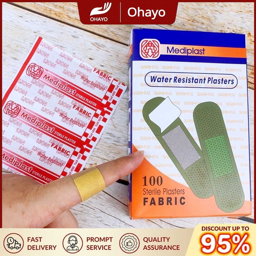 Medical Plaster Strips -100pcs Adhesive Antiseptic Bandage Band Aid ...