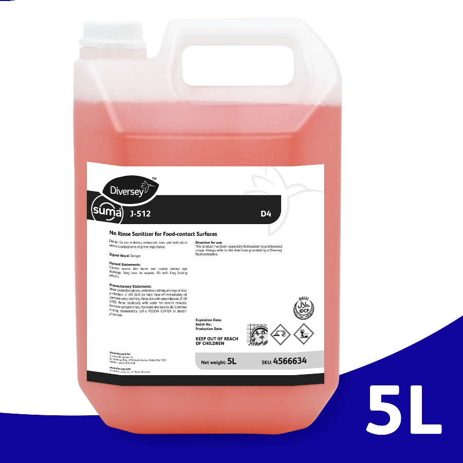 Diversey Suma Final Step J-512 No Rinse Sanitizer For Food Contact ...