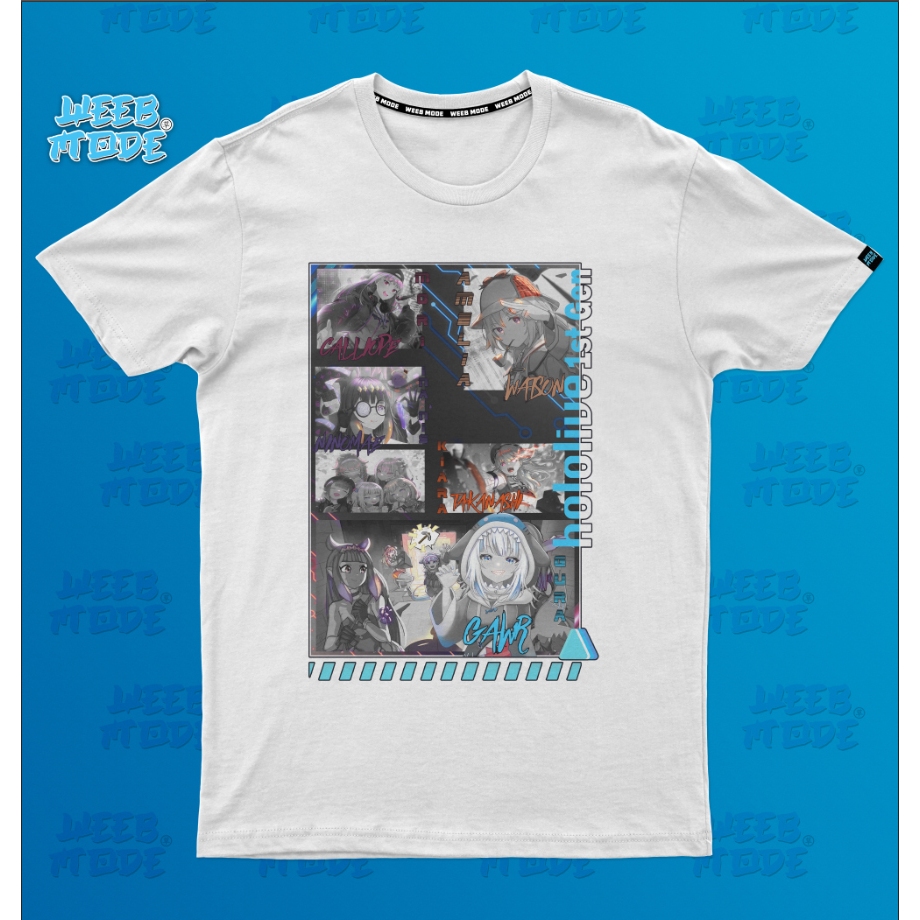 Hololive Myth Amelia Gura Calli Kiara Ina EN VTUBER Cotton Shirt Weeb ...