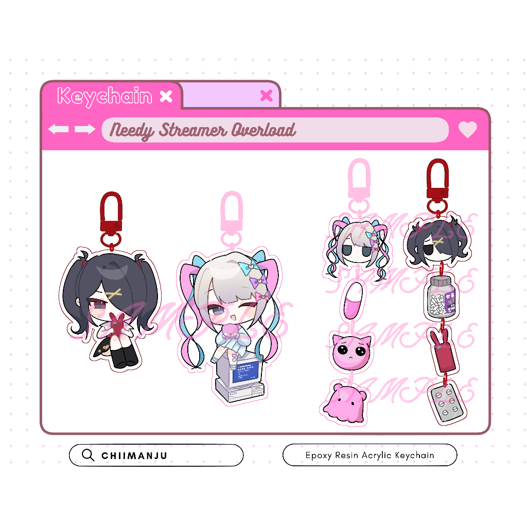 [Chiimanju] Ame Kangel Needy Streamer Overload Acrylic Keychains ...