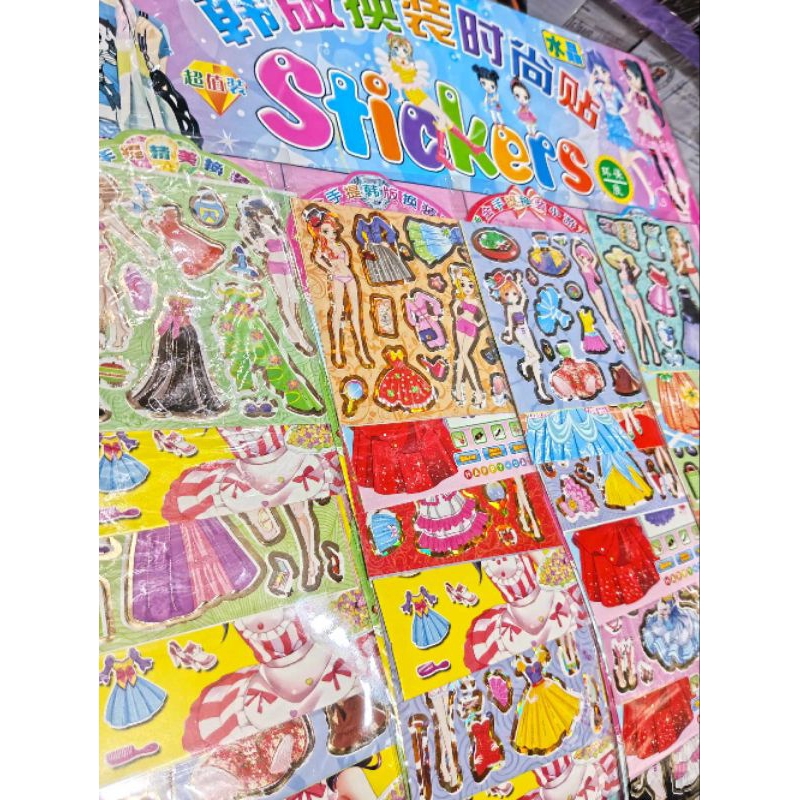 20pcs Cartoon Doll Dress Up Stickers | Shopee Philippines