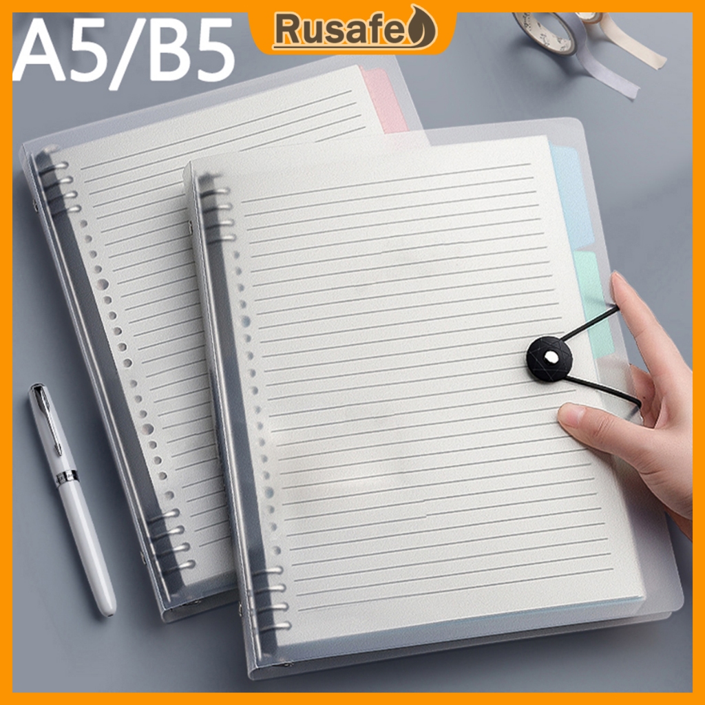 B5/A5 Binder Laptop Replaceable Core Laptop Metal Ring Spiral Coil ...