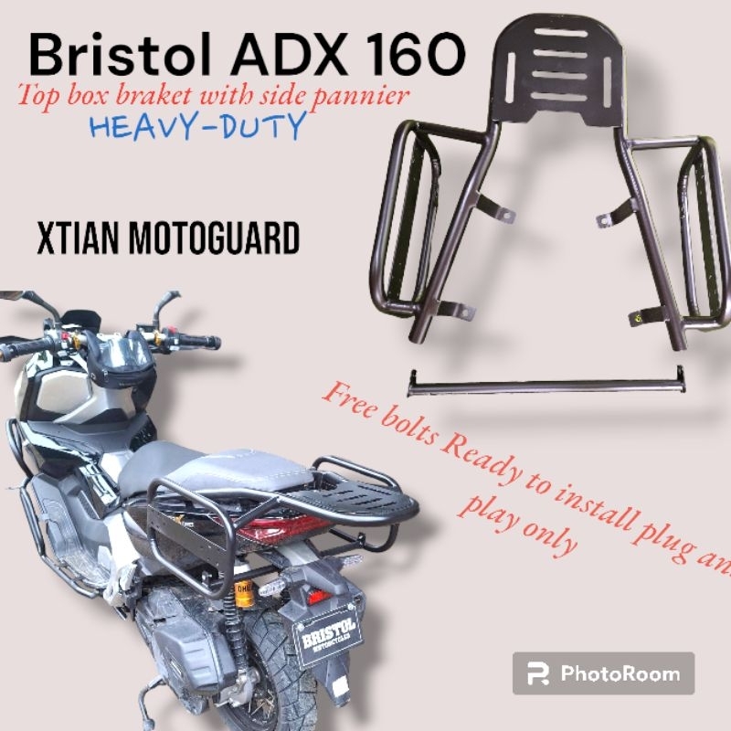 BRISTOL ADX 160 - TOP BOX BRAKET WITH SIDE PANNIER (HEAVY-DUTY ...