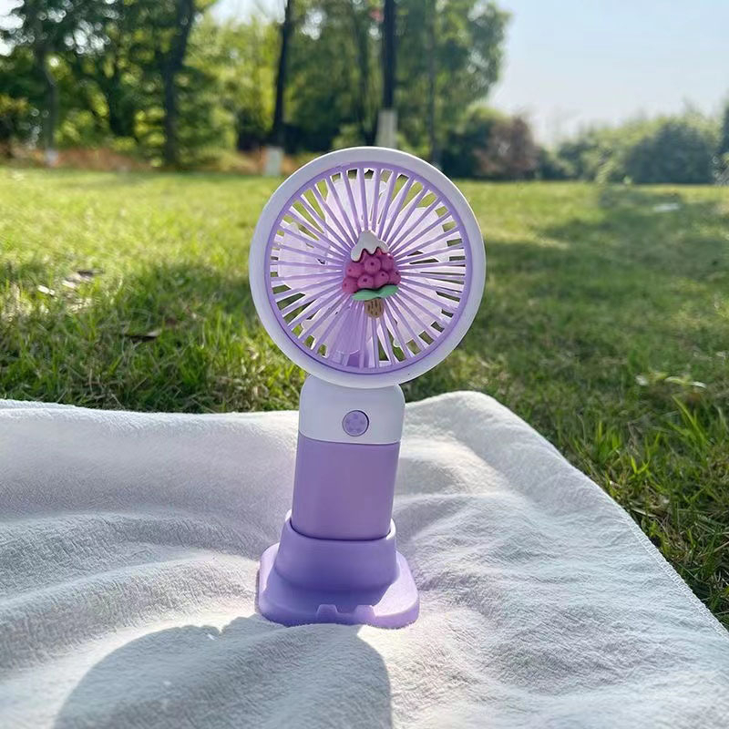 Portable Hand-Held Fan Office Desktop Multifunctional Folding Double ...