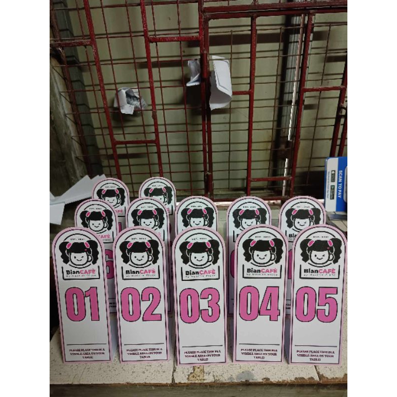 SINTRA BOARD TABLE NUMBER STANDEE ROUND TOP SOLD!! PER SET | Shopee ...