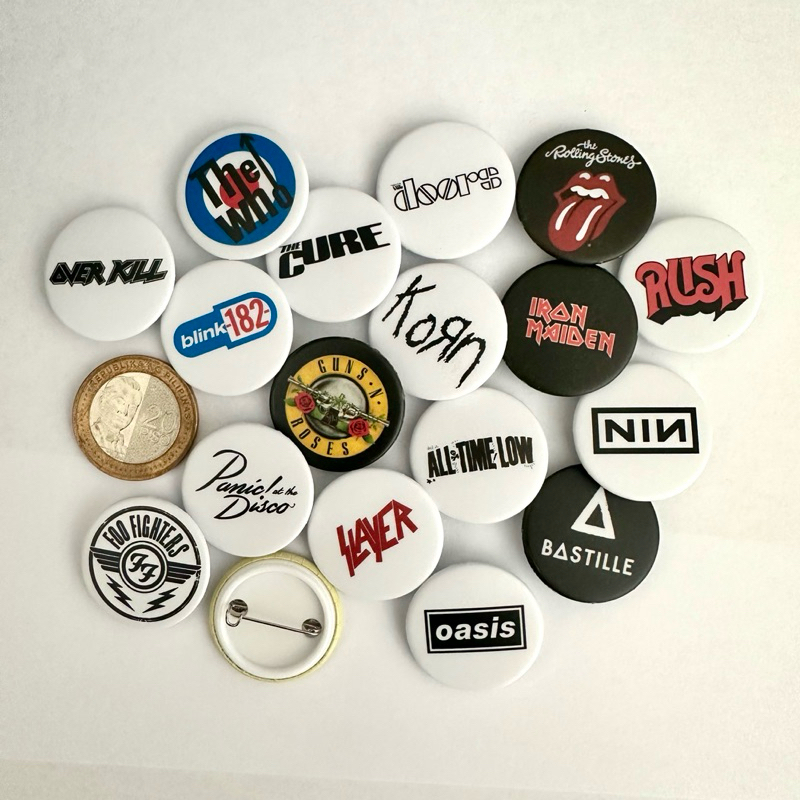 PART 3 | 80's, 90's and 2000’ Rock, Punk, Alternative | Button Pins ...