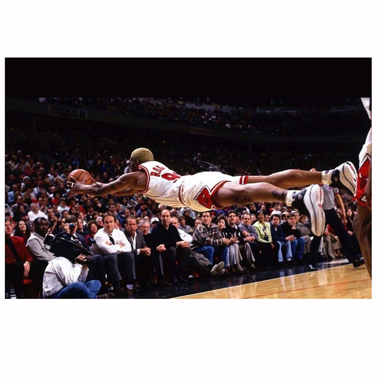 Dennis Rodman Diving For Loose Ball Home Poster Wall Decor Decoration ...