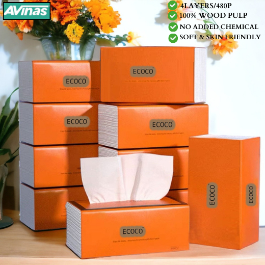 Tissue 1Pack/8pc Wood Pulp Extractable Multifunctional Facial Tissue ...