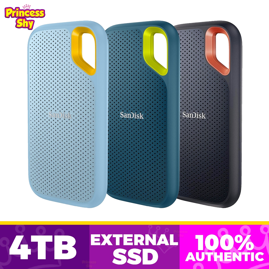 SanDisk 4TB Extreme Portable SSD V2 USB-C 3.2 Gen 2 SDSSDE61-4T00 External Solid State Drive ...