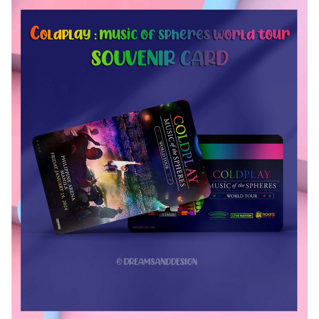 Coldplay Music of Spheres World Tour Souvenir Card | Shopee Philippines